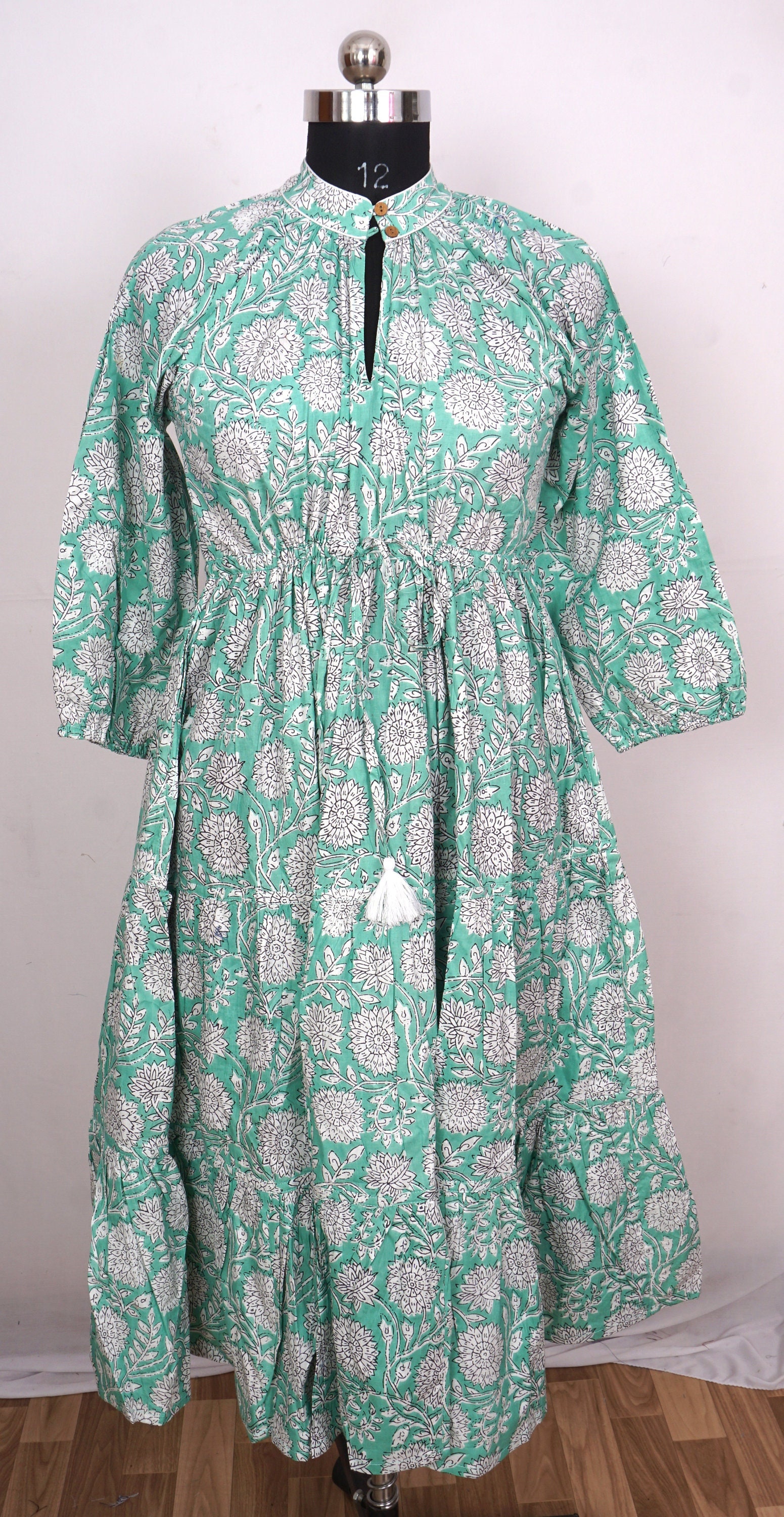 Hand Block Printed Cotton Dress Indian Block Print Dress - Etsy