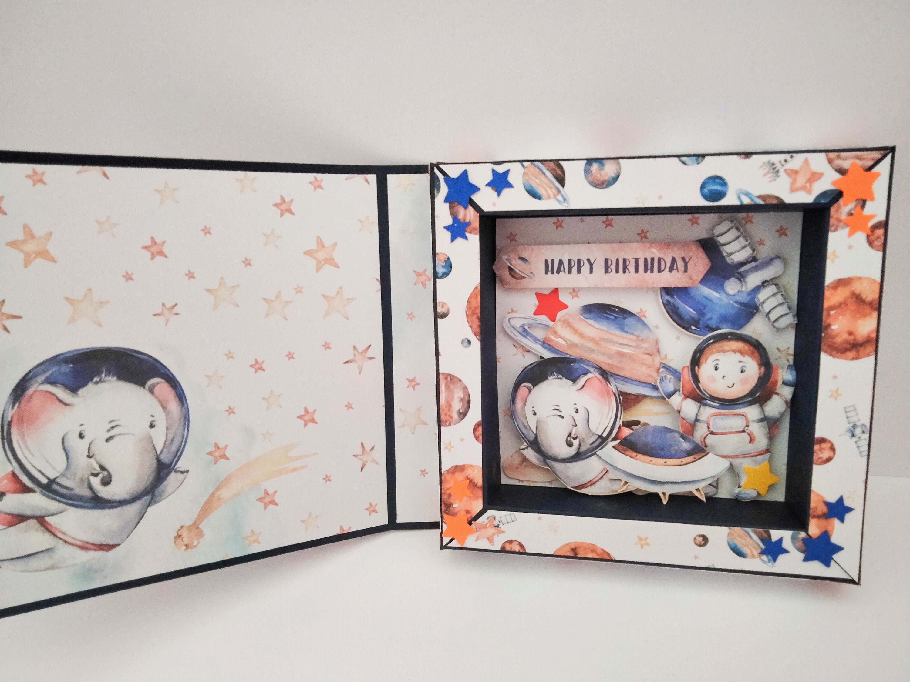Handmade Space Pop up Card Shadow Box - Etsy