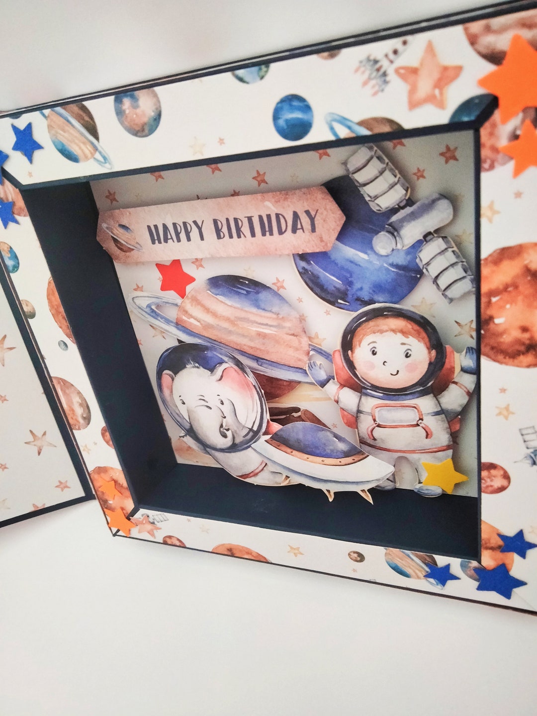 Handmade Space Pop up Card Shadow Box - Etsy