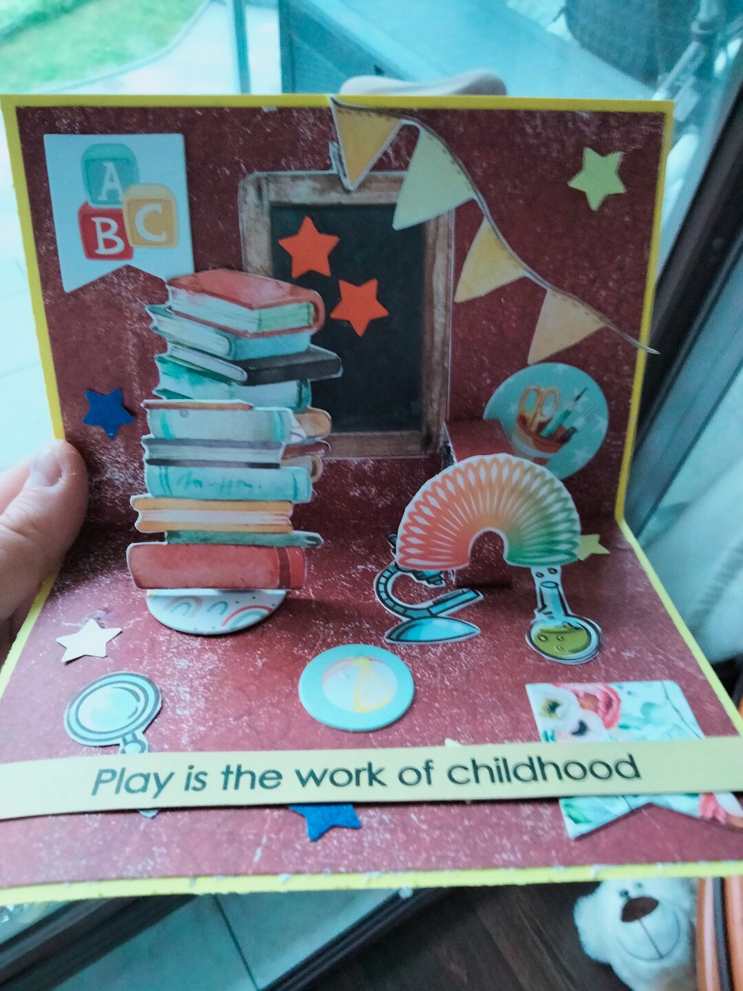 Handmade Teacher Appreciation Pop-up Card With Envelope - Etsy