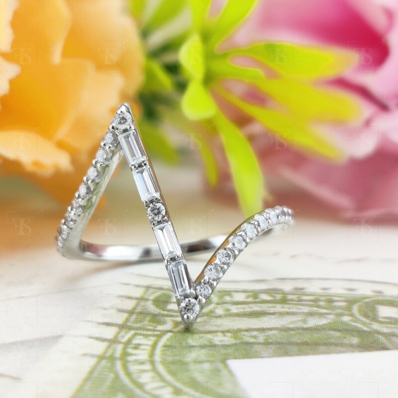 Diamond Bar Ring - Etsy