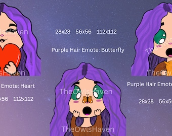 Purple Hair Twitch Emote - Etsy