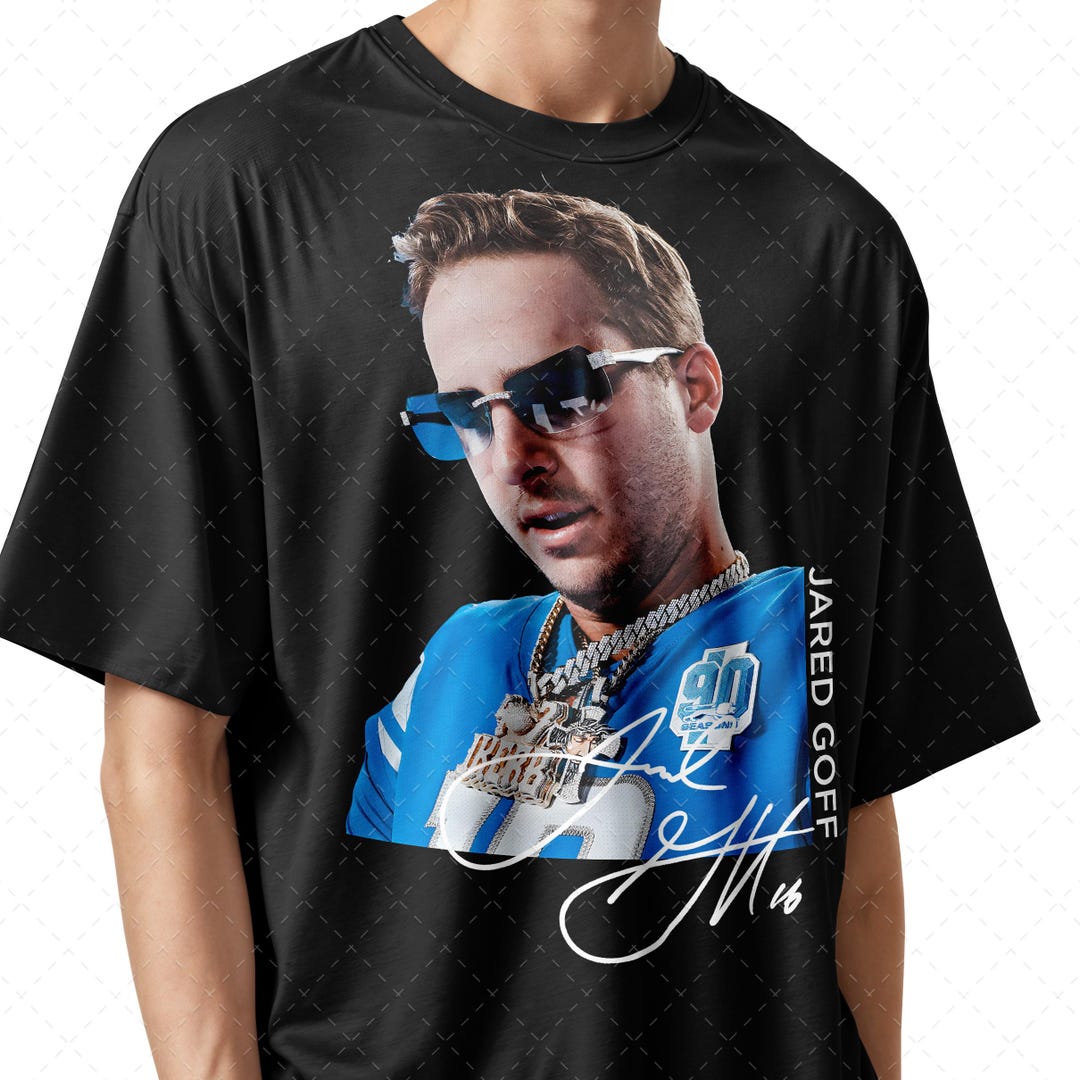 Jared Goff Iced Out Retro Tshirt, Jared Goff Funny Tee, Detroit ...