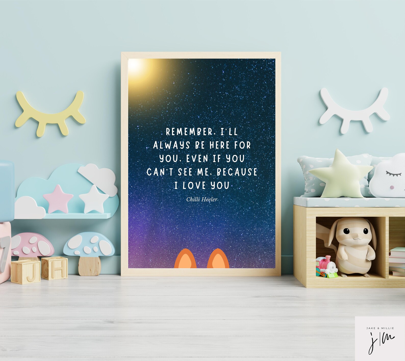 Bluey Sleepytime Chilli Heeler Quote Print - Remember I'll Always Be ...