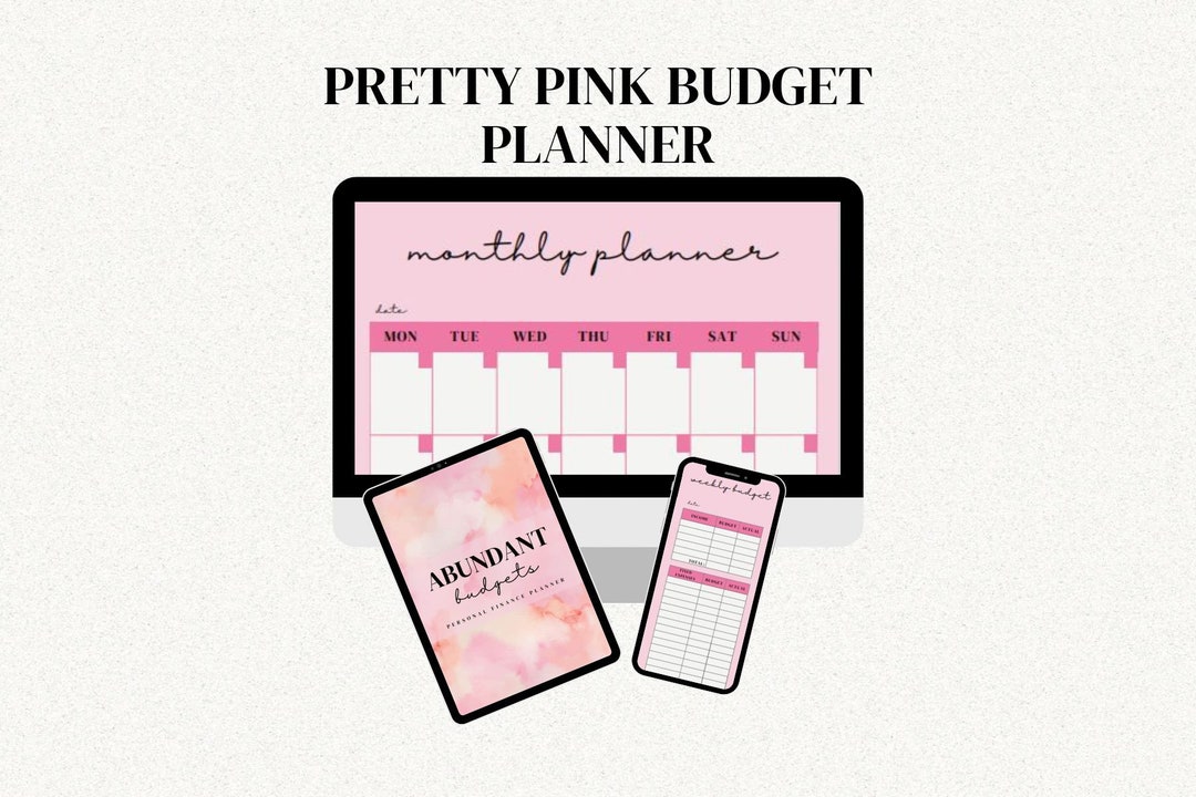 Pretty in Pink Budget Planner DIGITAL DOWNLOAD Abundant Budgets - Etsy