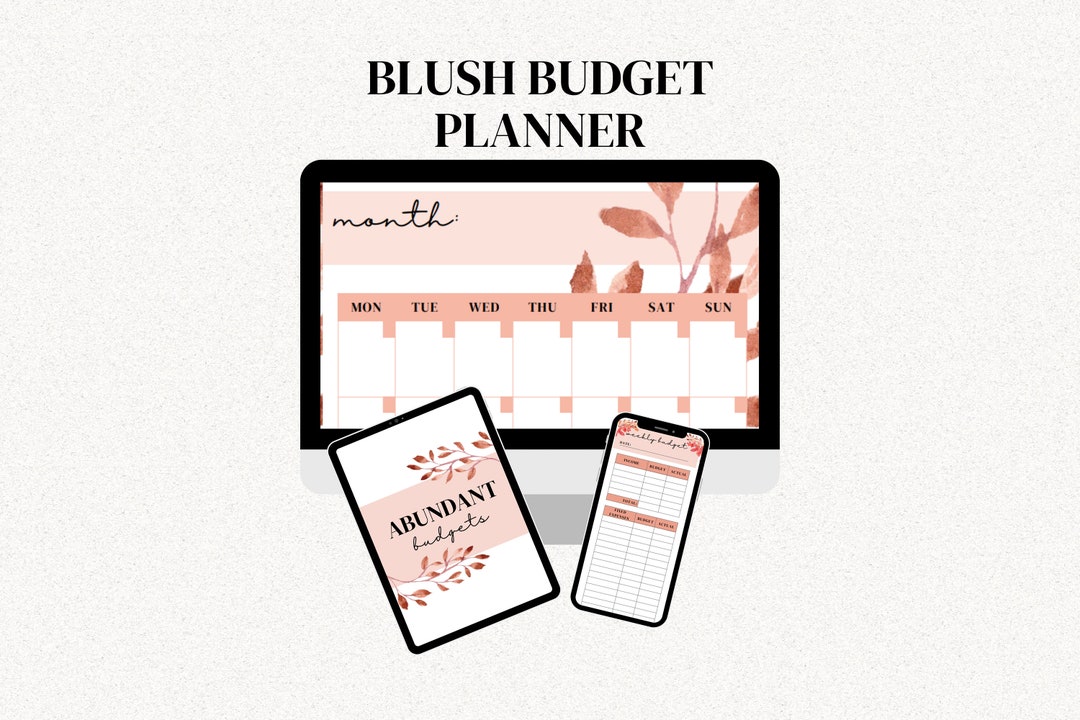 Blush Budget Planner DIGITAL DOWNLOAD Abundant Budgets - Etsy