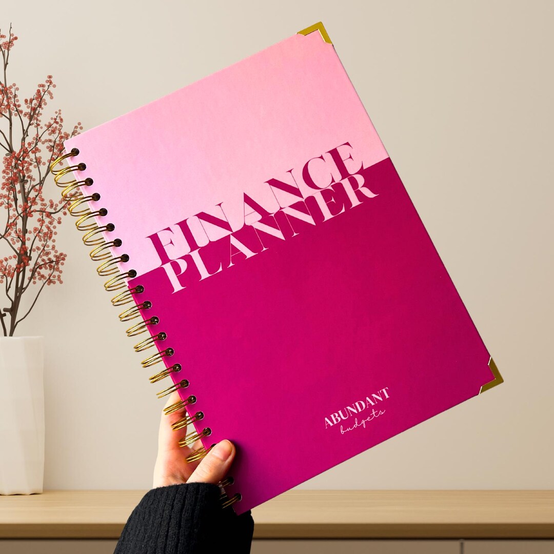 Finance Planner • A4 12-month Hard Cover Planner • Pink Edition ...