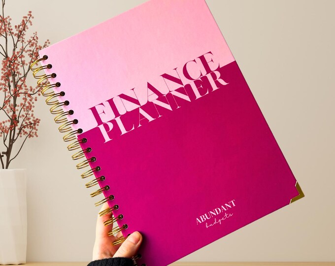 Finance Planner • A4 12-month Hard Cover Planner • Pink Edition ...
