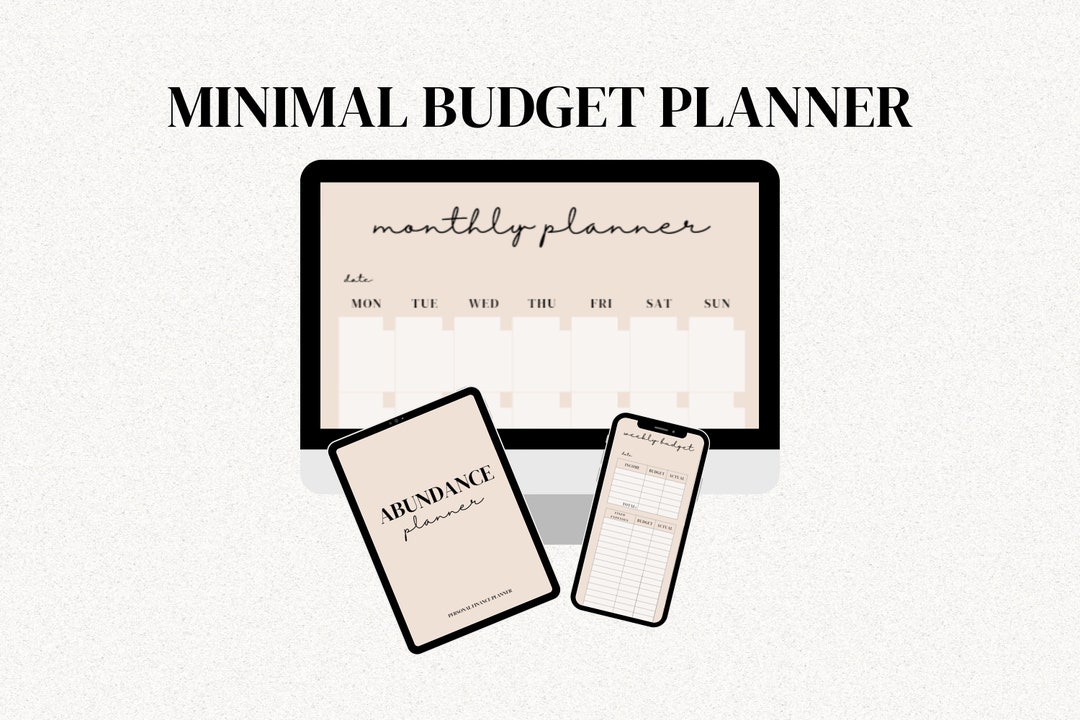 Minimal Budget Planner DIGITAL DOWNLOAD Abundant Budgets - Etsy
