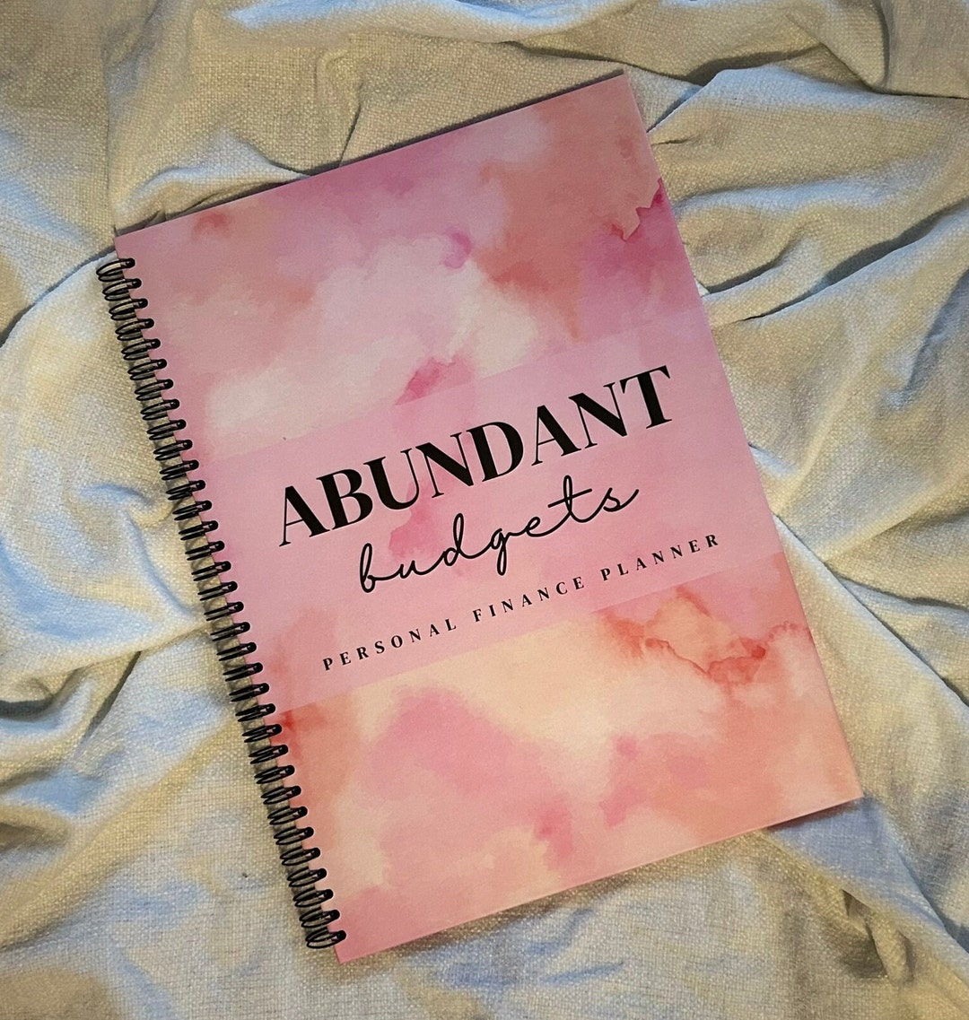 Abundance Budget Planner Pretty in Pink A4 12-month Hardback Planner ...