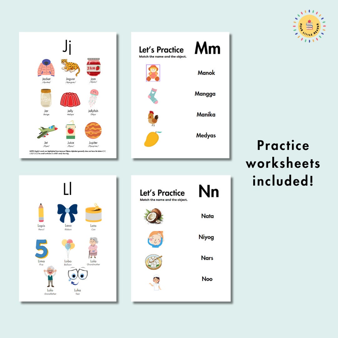 Preschool Educational Reading Writing Toddler Printable Tagalog ...