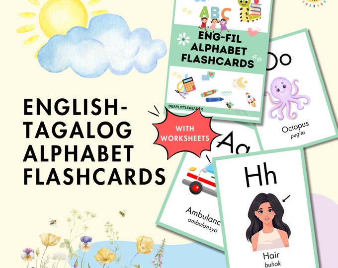 Basic Filipino Words 64 Cards Flashcards Tagalog Flashcards With ...