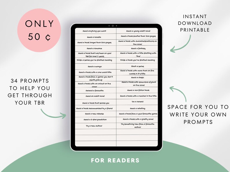 TBR Prompts to Help You Get Through Your Books | TBR Jar Prompts | Get ...