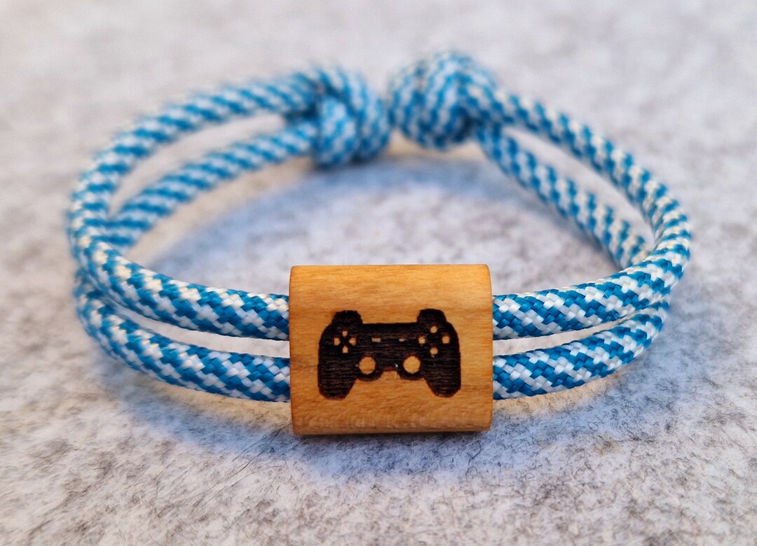 Engraved Wooden Bracelet, Controller, Surfer Bracelet, Personalized ...