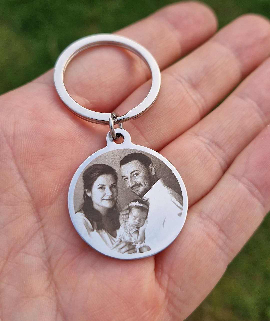 Photo Keychain, Photo Engraving, Custom Engraving, Gift, Engraving ...