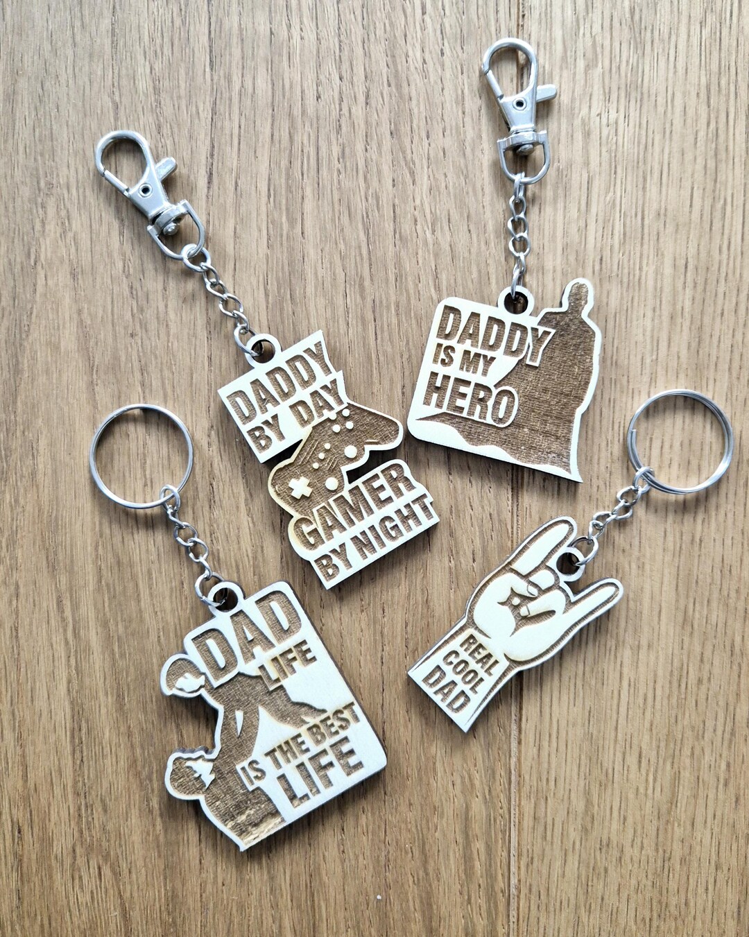 Wooden Keychain, Father's Day, Daddy, Dad Gift, Father's Day Gift ...