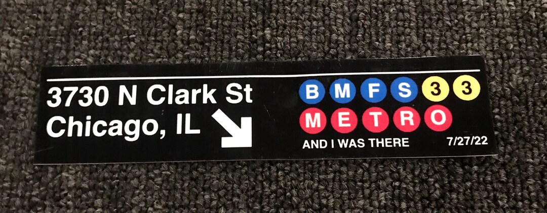 BMFS Metro Sticker - Etsy