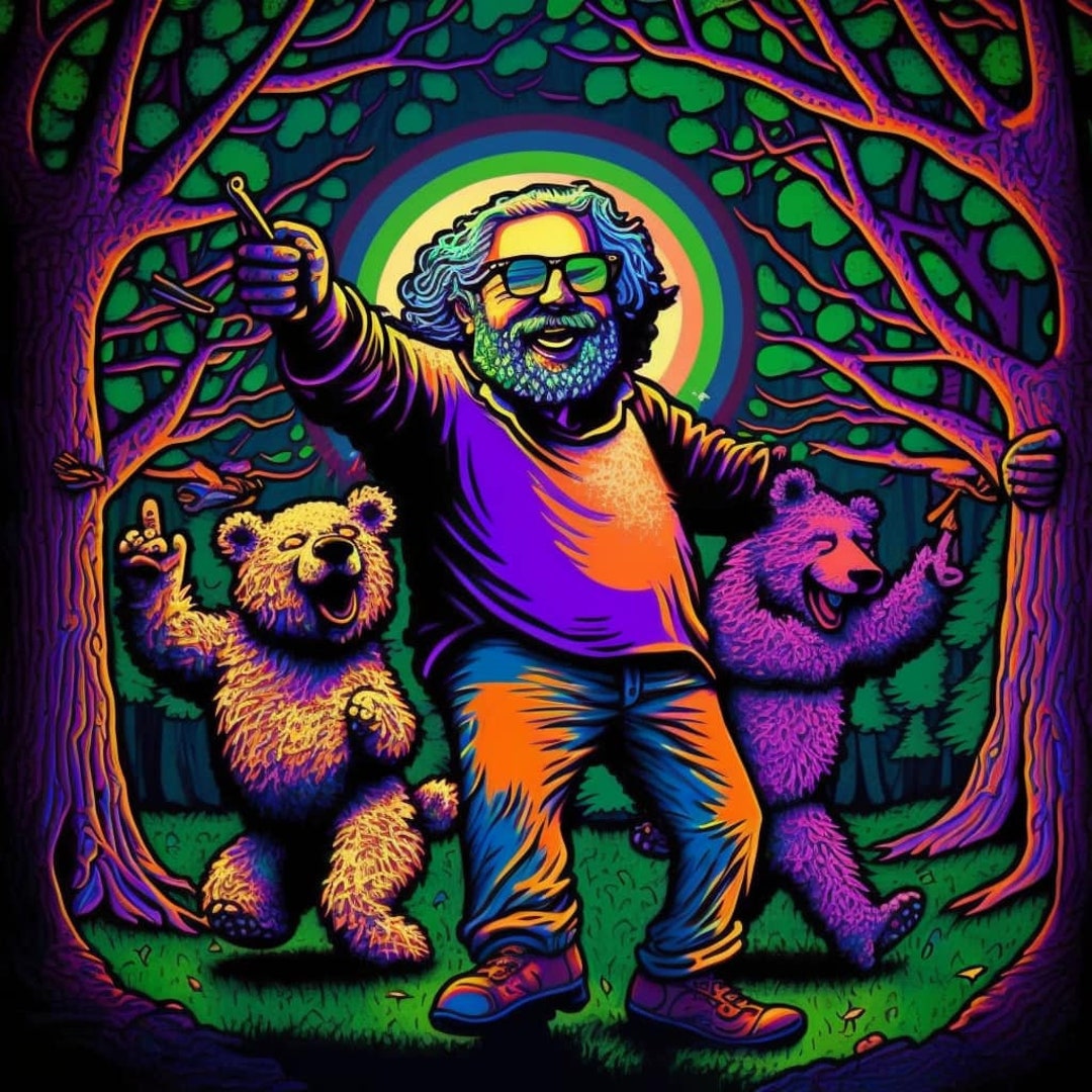 Jerry Garcia Sticker V4 - Etsy