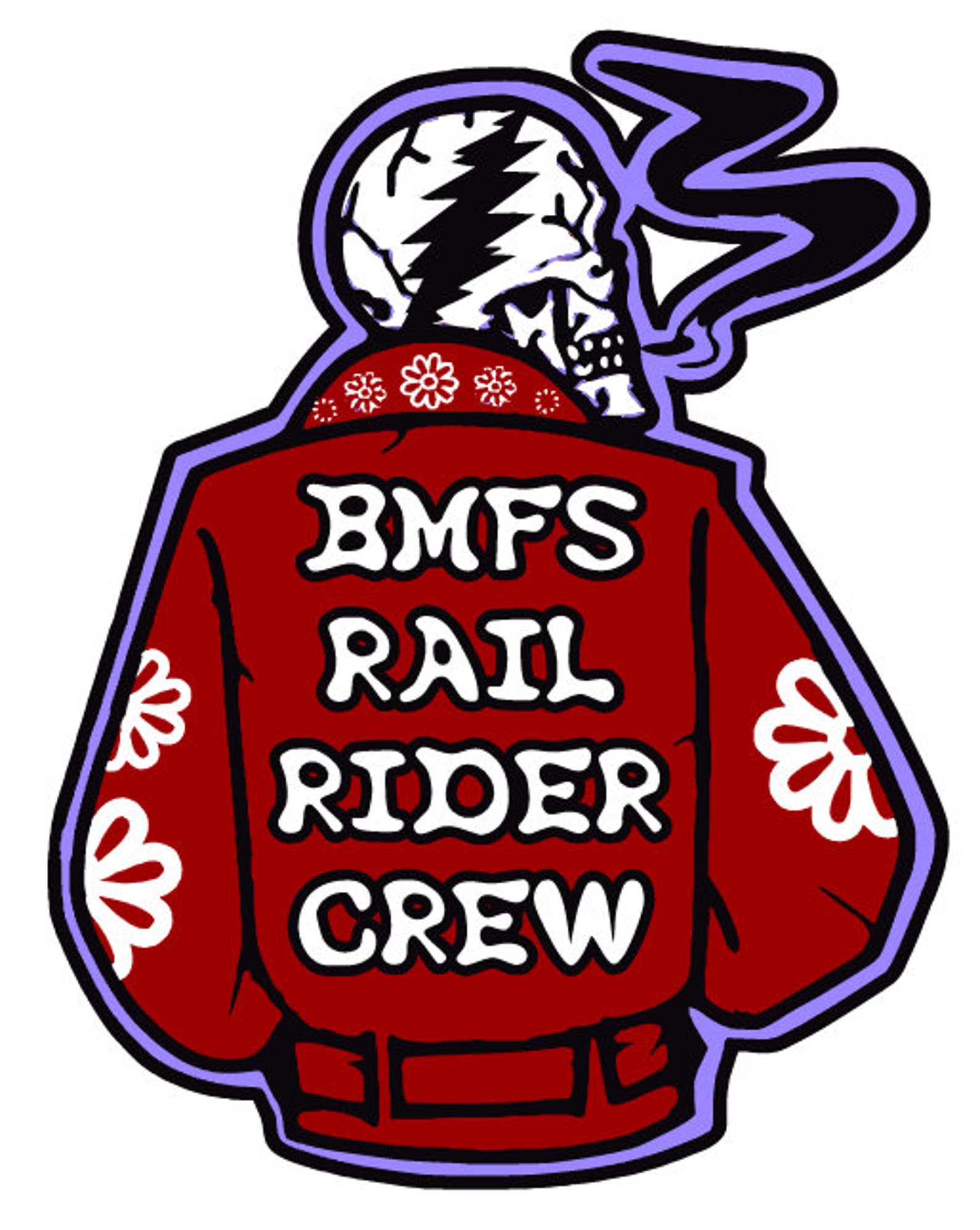 BMFS Rail Rider Skeleton Sticker - Etsy