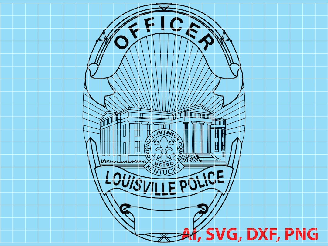 Kentucky Louisville Police Officer Badge, Logo, Seal, Custom, Ai ...
