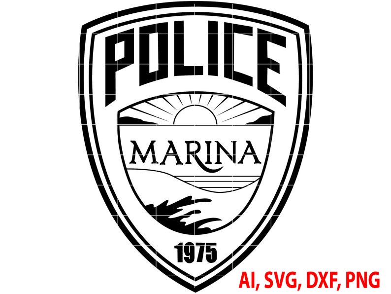 Marina Police Badge, Logo, Seal, Custom, Ai, Vector, SVG, DXF, PNG ...