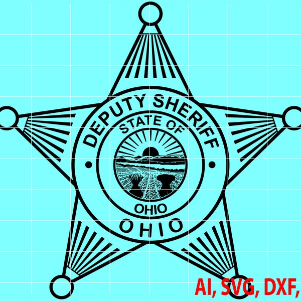 Ohio Sheriff Badge Svg - Etsy