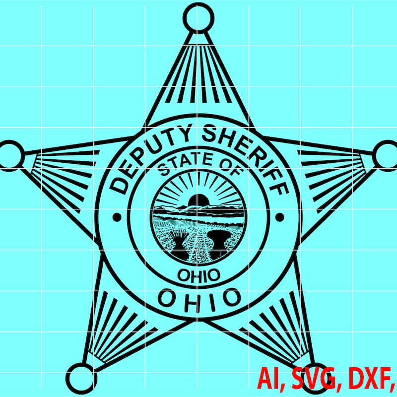Ohio Sheriff Badge Svg - Etsy