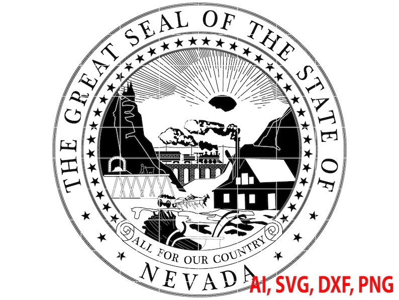 Nevada State Seal Vector Logo (digital Files) - Etsy
