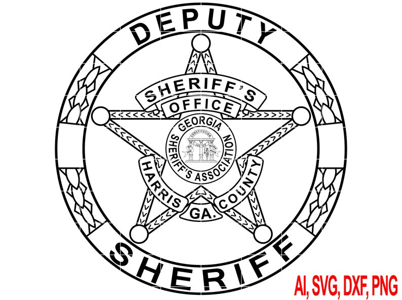 Harris County Sheriff Badge Vector Art - Etsy