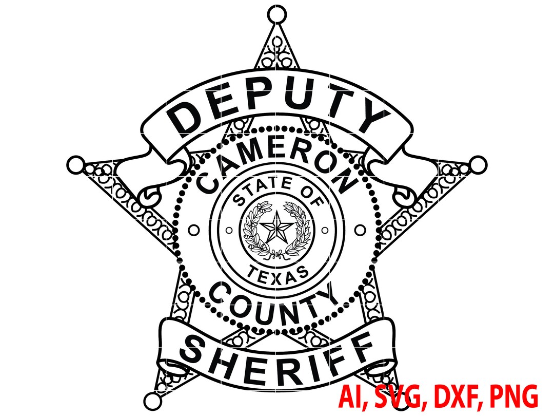 Cameron County Sheriff Badge, Logo, Seal, Custom, Ai, Vector, SVG, DXF ...
