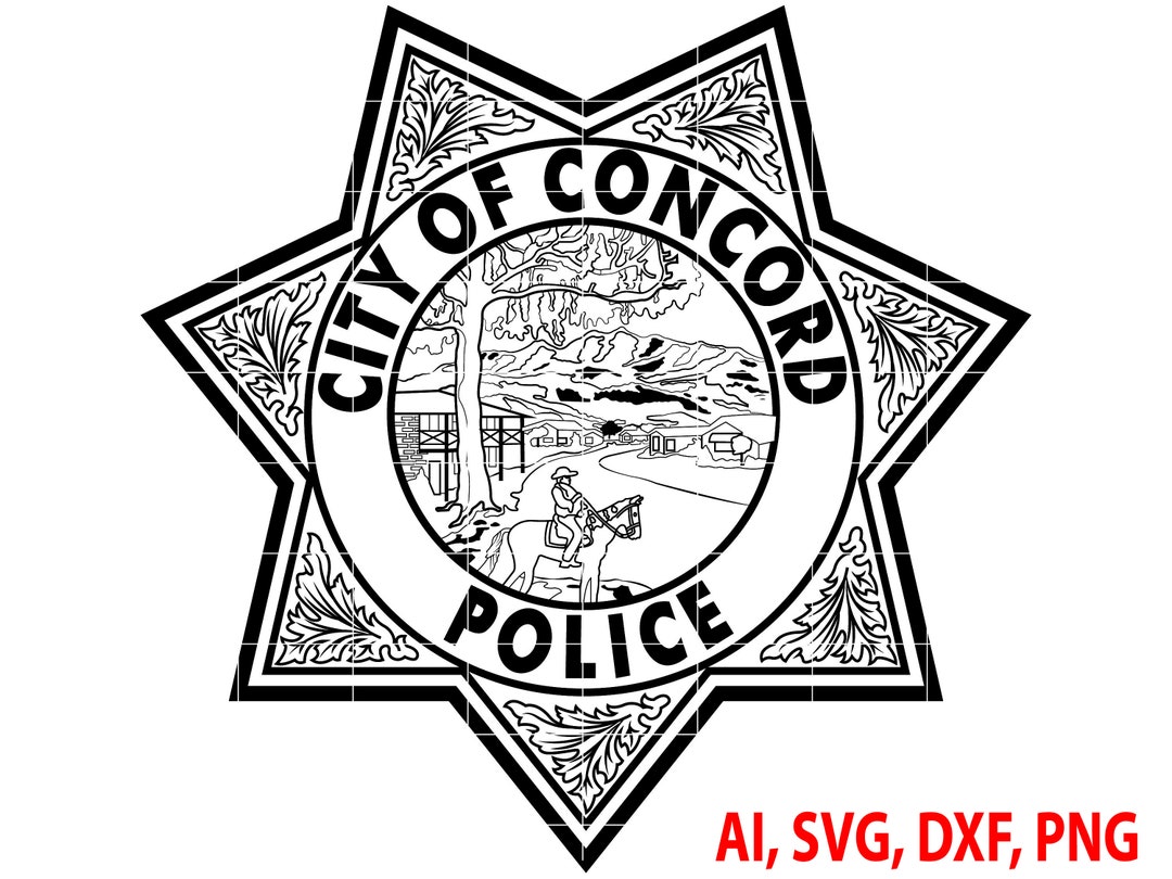 City of Concord Police Badge, Logo, Seal, Custom, Ai, Vector, SVG, DXF, PNG, Digital - Etsy