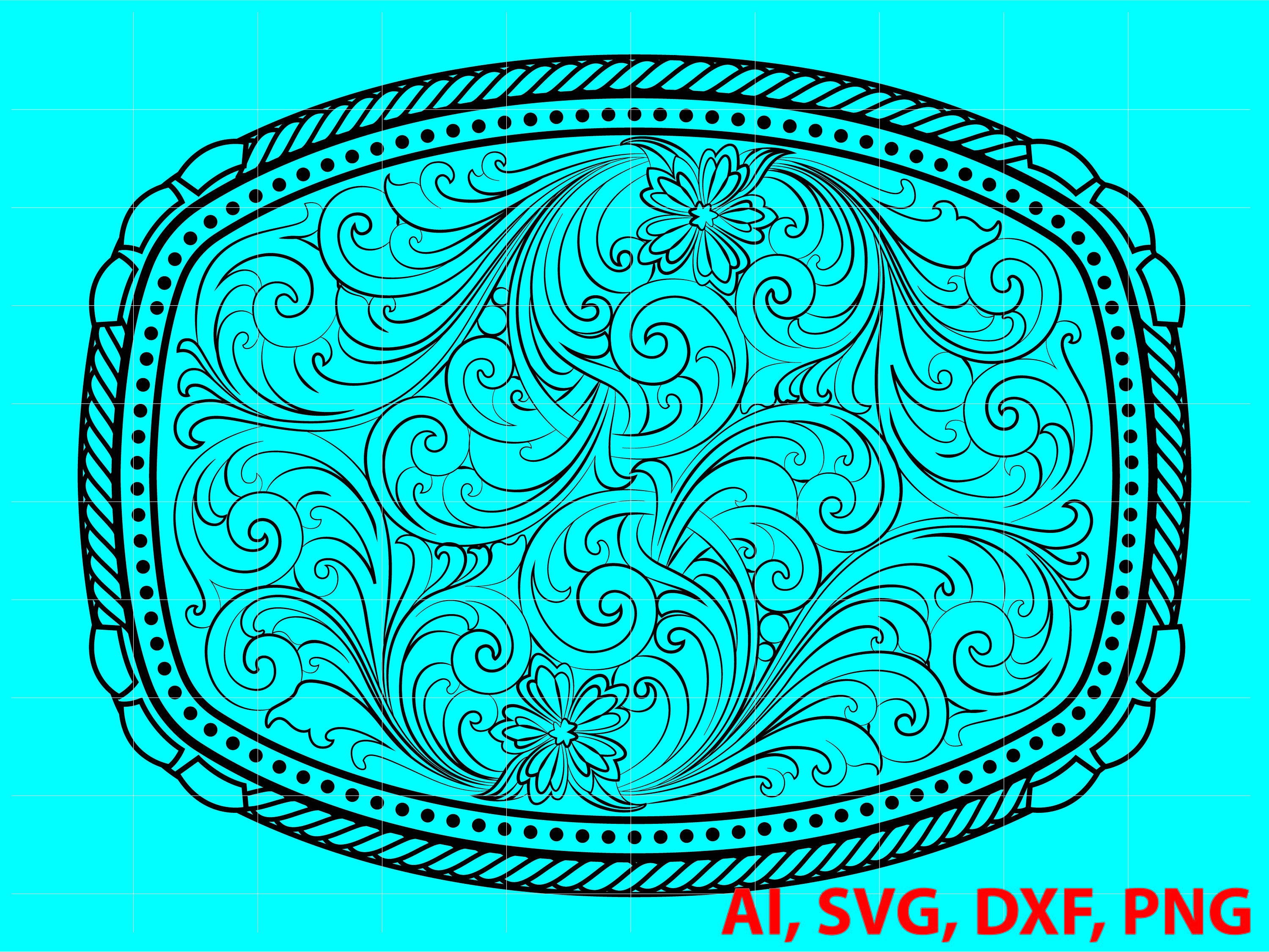 Buckles Scroll Design Custom Ai Vector SVG DXF PNG - Etsy