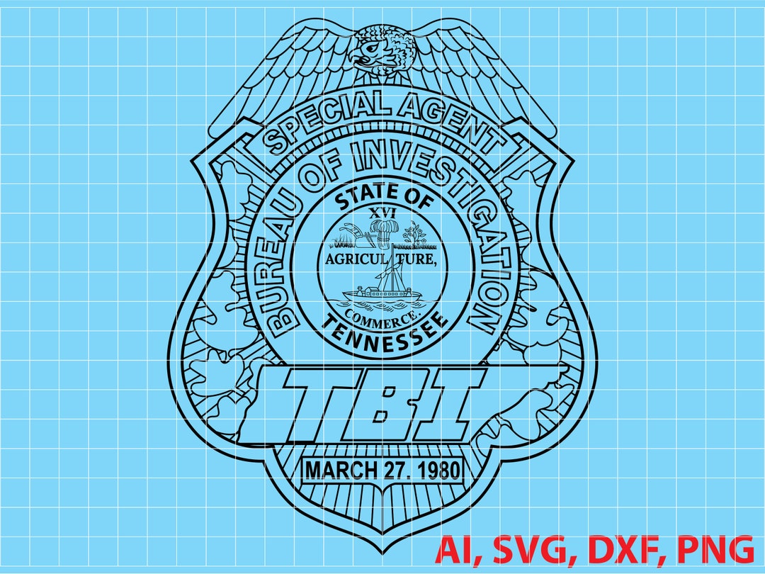 State of Tennessee Bureau of Investigation Special Agent Logo, Seal ...