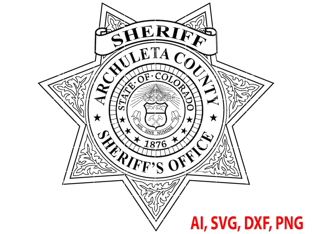 Archuleta County Sheriff Badge, Logo, Seal, Custom, Ai, Vector, SVG ...