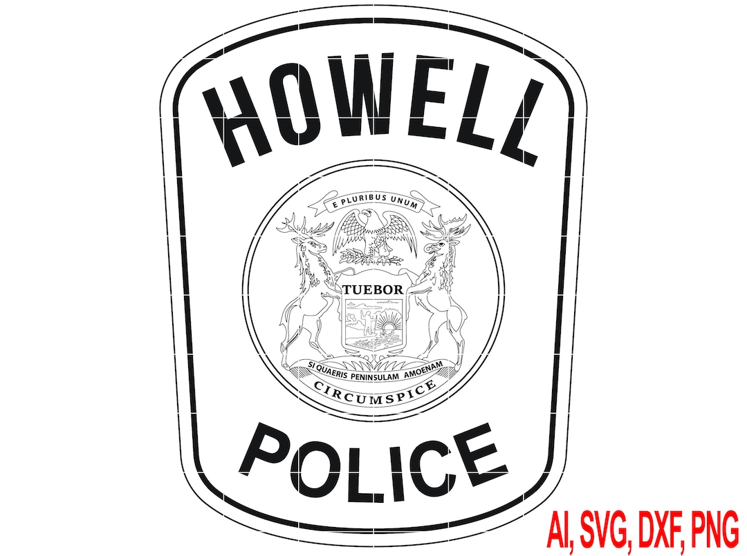 Howell Police Badge Vector File for Laser Engraving, Woodworking, CNC ...