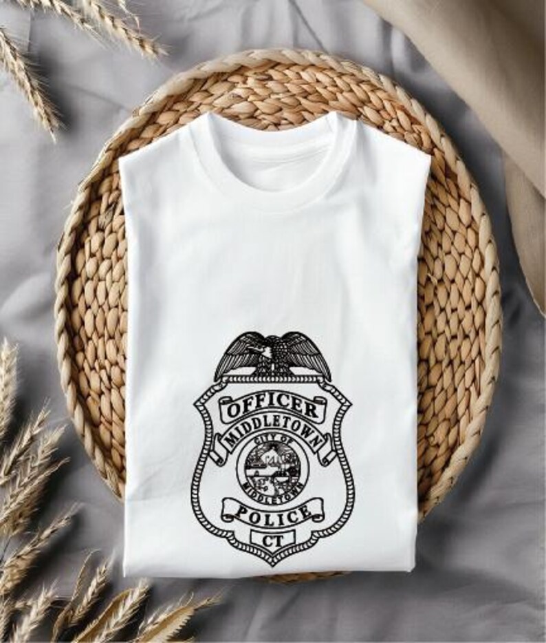 Middletown Police Officer Badge SVG – Connecticut Vector - Etsy Australia