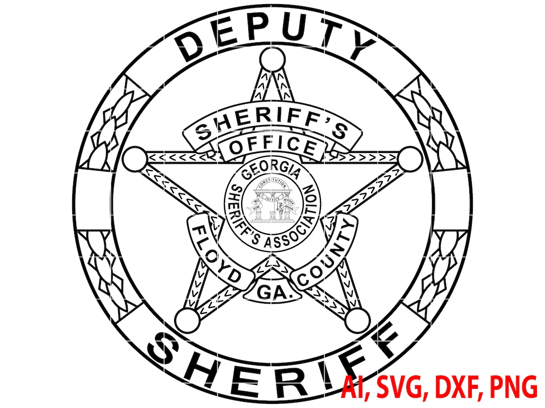 Sheriff Badge Floyd County Georgia Badge, Logo, Seal, Custom, Ai ...