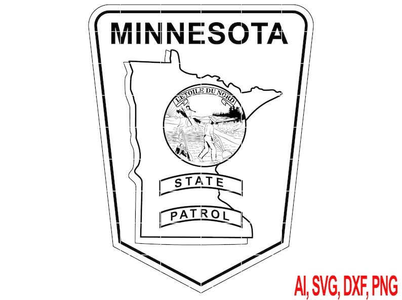 Minnesota State Patrol Badge Vector Art, Ai,svg, DXF, PNG, Digital ...