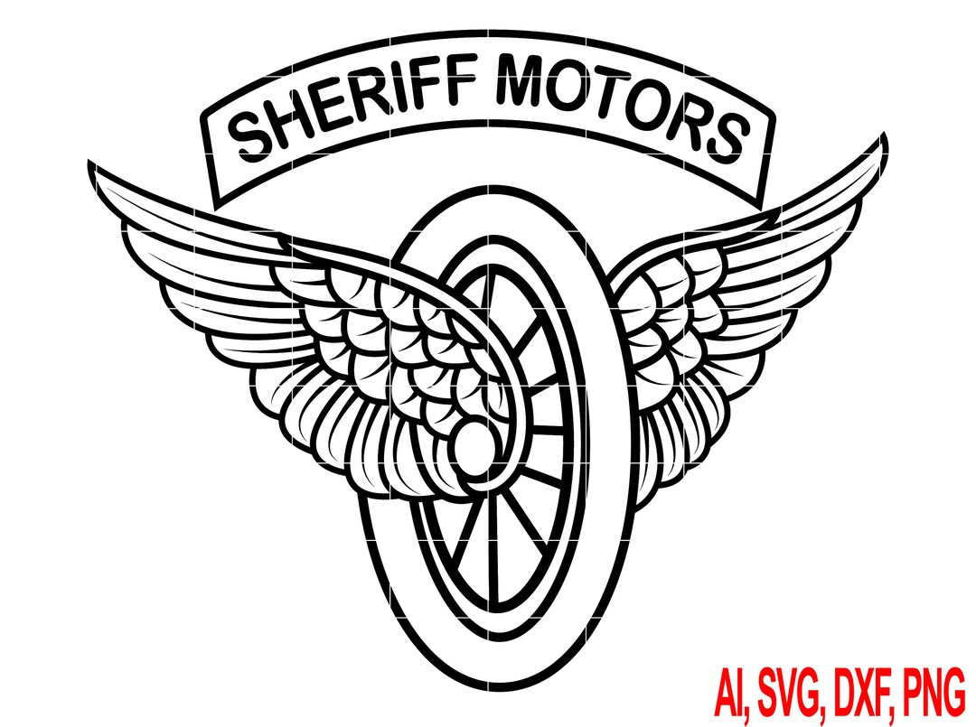 Sheriff Motors Logo Vector Art, Ai,svg, DXF, PNG, Digital Files - Etsy