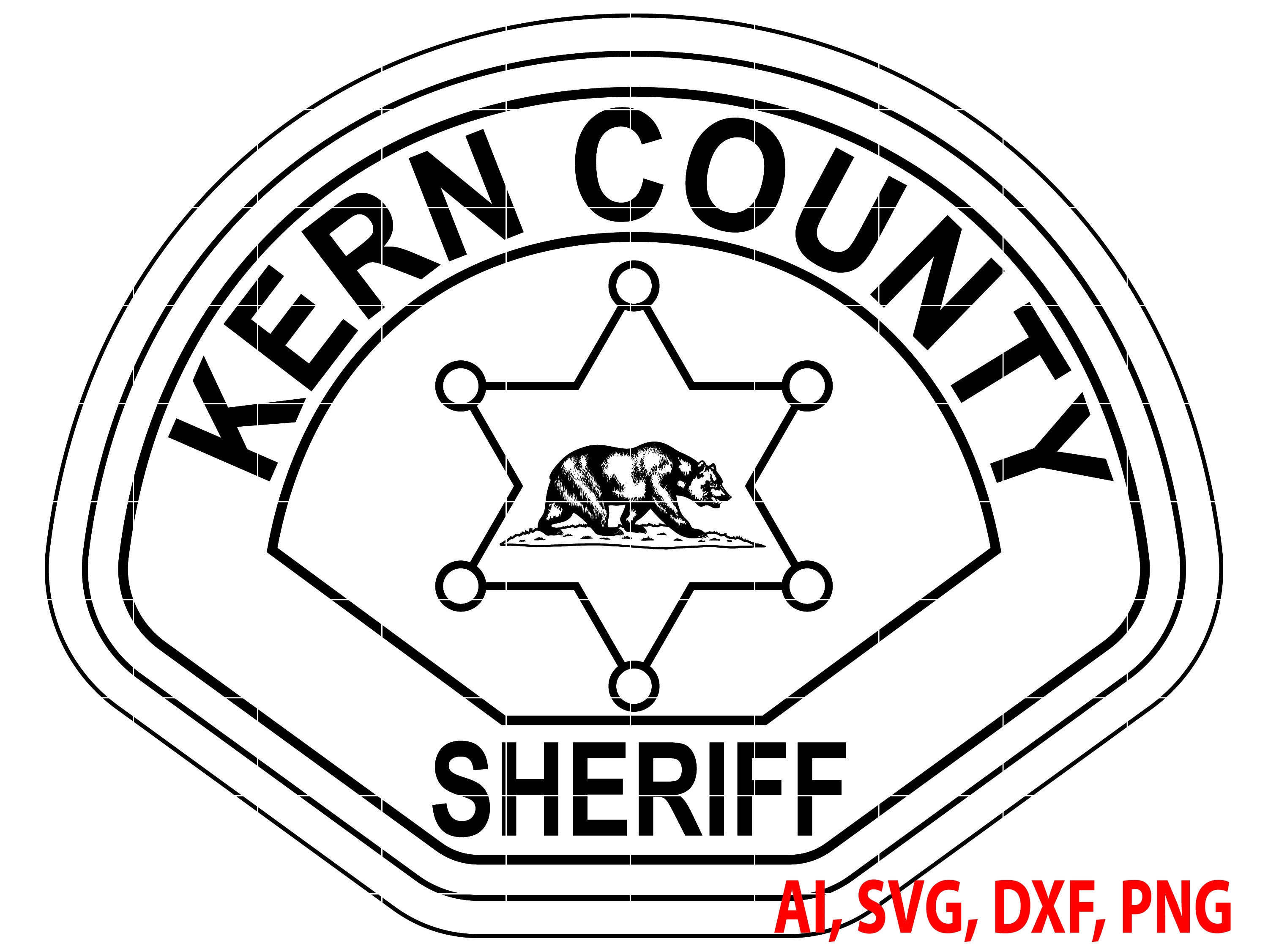 Kern County Sheriff Badge, Logo, Seal, Custom, Ai, Vector, SVG, DXF ...