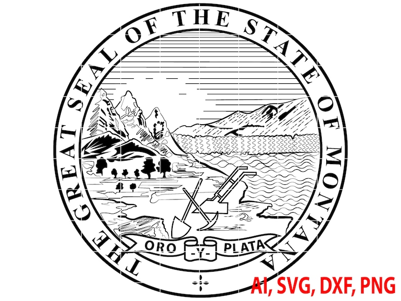 Montana State Seal Vector: Custom Logo Badge (digital) - Etsy
