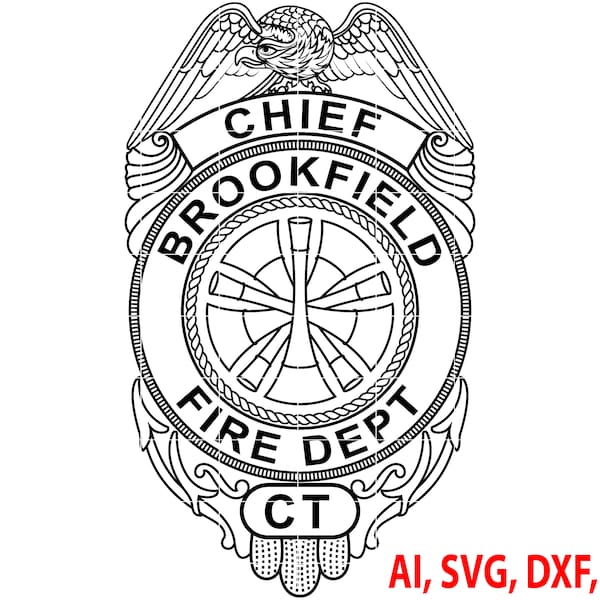 Fire Chief Badge Svg - Etsy