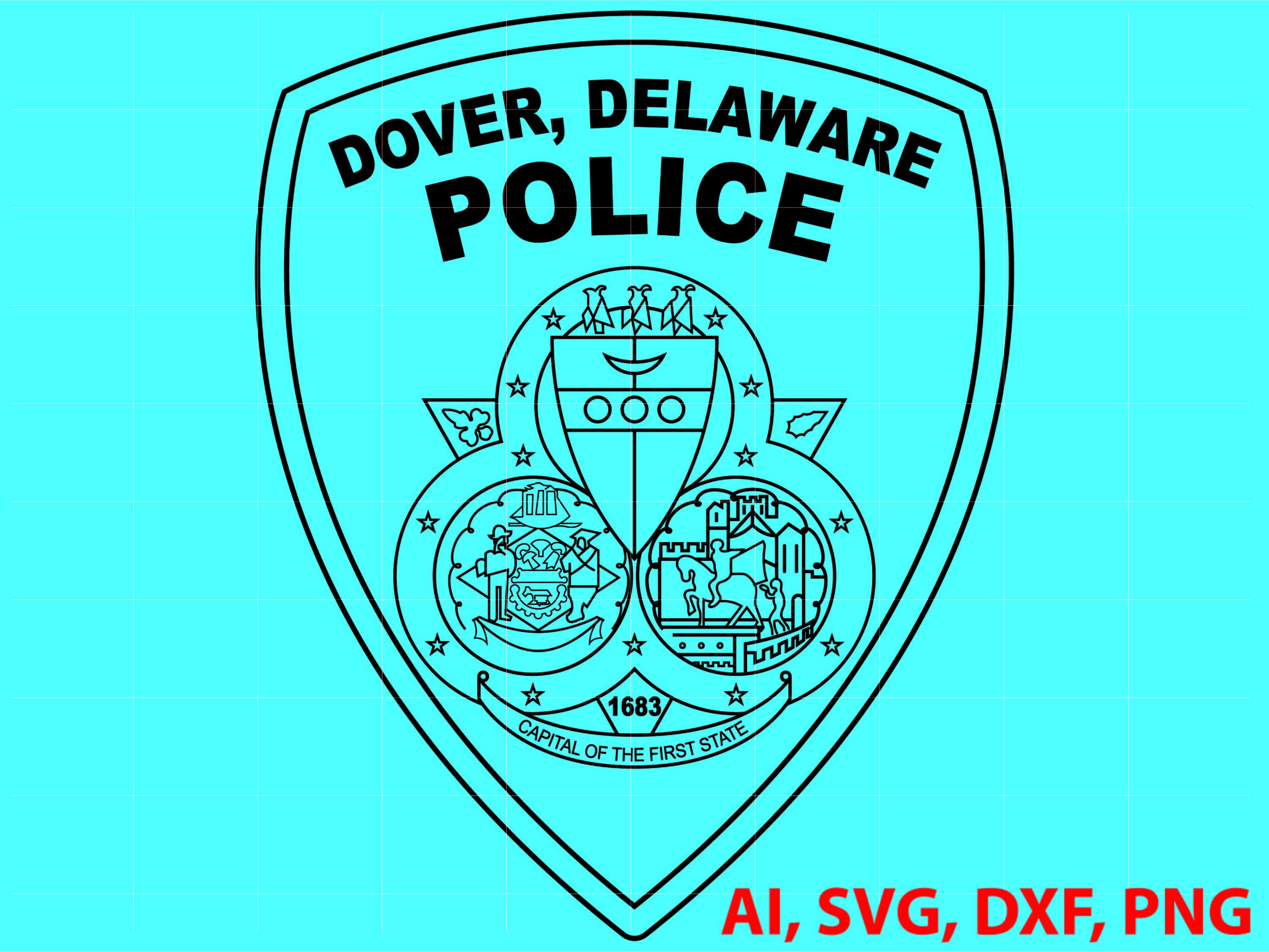 Dover Delaware Police Badge Logo Seal Custom Ai Vector - Etsy