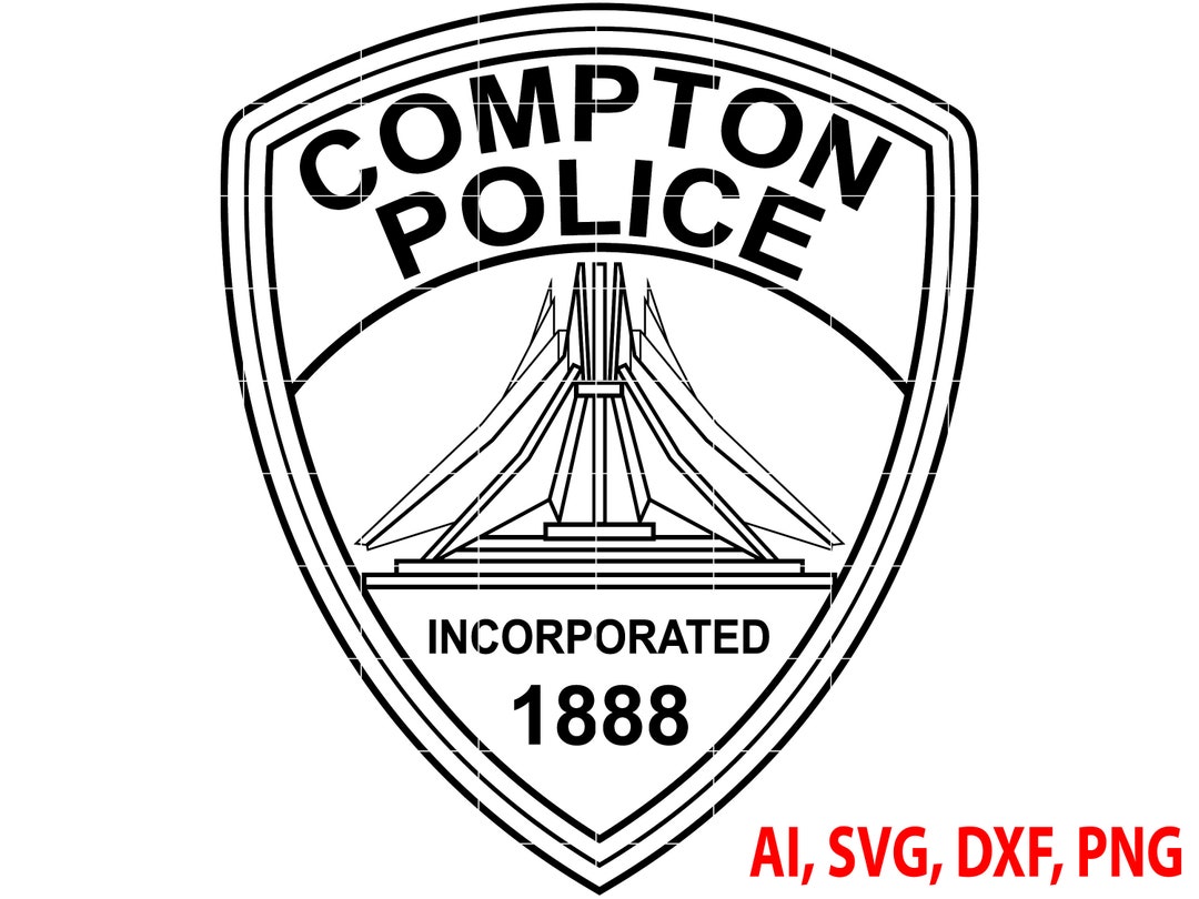 Compton Police Badge, Logo, Seal, Custom, Ai, Vector, SVG, DXF, PNG ...