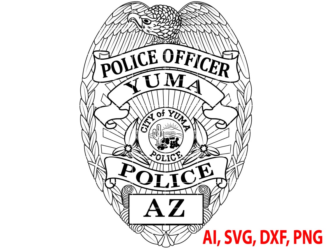 Yuma Police Officer Badge Vector, Custom Logo (digital) - Etsy