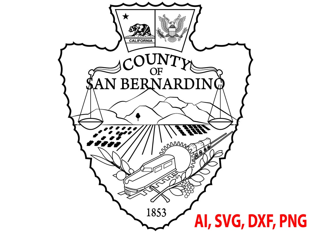 San Bernardino County California Seal Vector Logo (digital) - Etsy