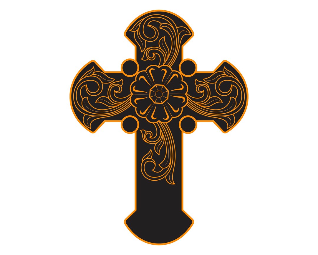 Cross Scroll Art Engraving File SVG Vector (digital Download) - Etsy