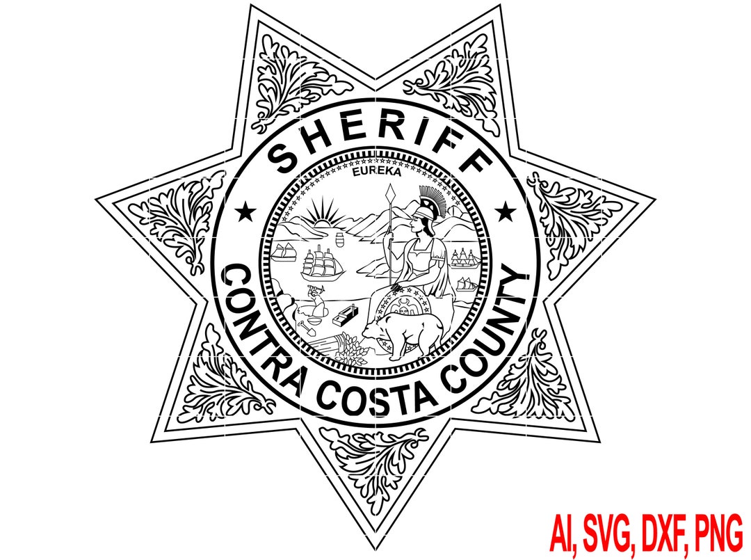 Contra Costa County Sheriff Badge Vector (svg, Dxf, Jpg, Png, Ai) - Etsy