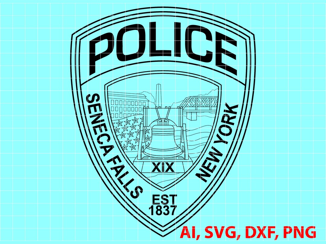 Seneca Falls New York Police Logo, Seal, Badge, Custom, Ai, Vector, SVG ...