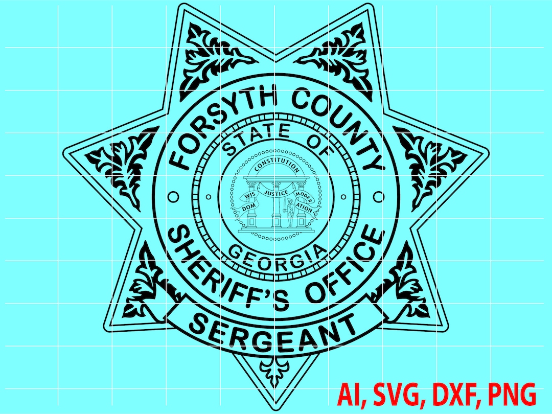 Forsyth County Sheriff Sergeant Badge, Logo, Seal, Custom, Ai, Vector ...